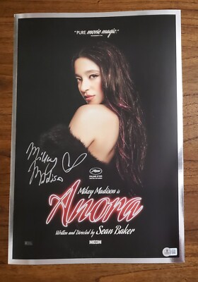 MIKEY MADISON SIGNED ANORA HOLOGRAPHIC 13X19 POSTER FULL NAME STAR RARE ...