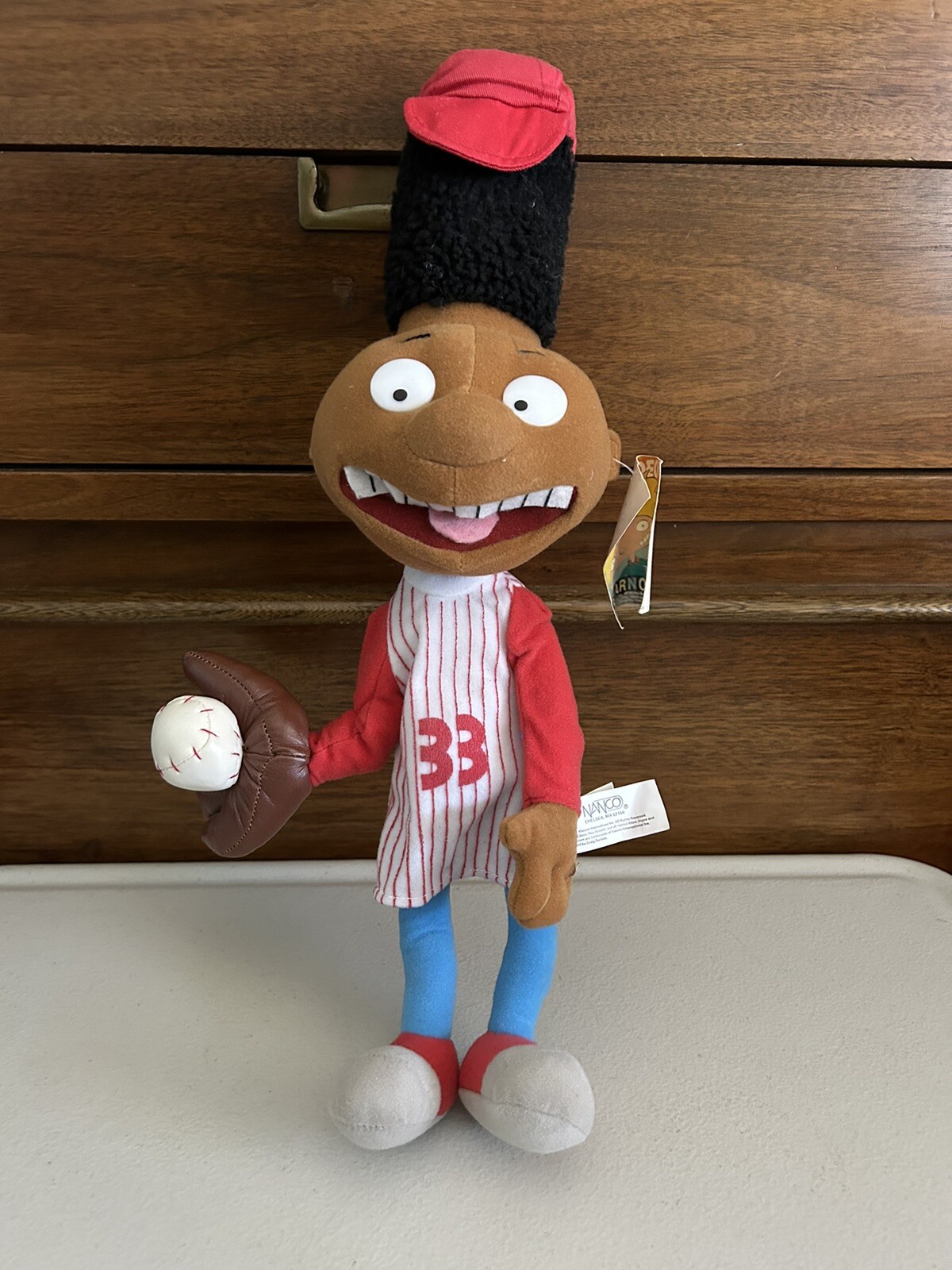 Vtg HEY ARNOLD 17" GERALD DOLL PLUSH NANCO NICKELODEON 2002 STUFFED ...