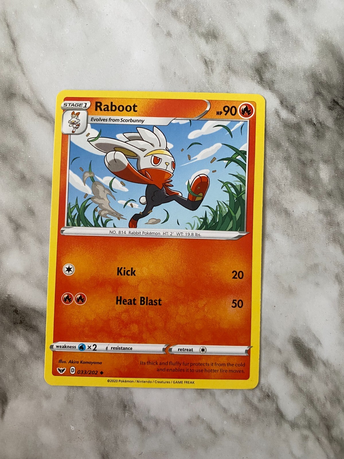 Pokémon TCG Raboot Sword & Shield Base Set 033/202 Regular Uncommon | eBay