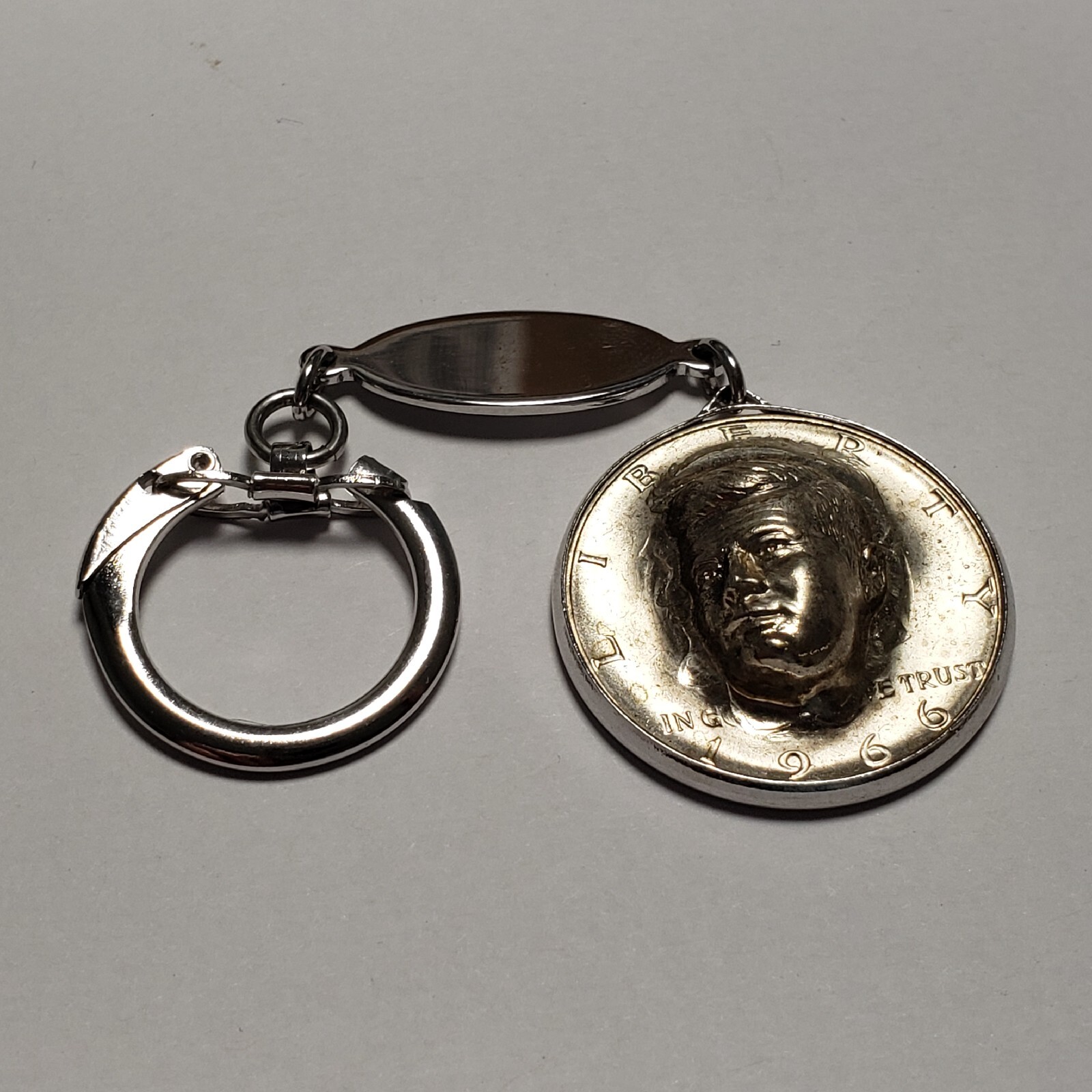 Contemporary Punch Out 3D Repousse - 1966 Kennedy - Keychain Jewelry ...
