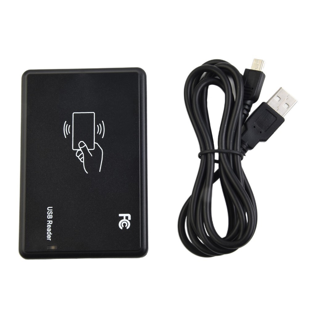 EM4100 USB RFID Contactless Proximity Sensor Card Reader with Black ...