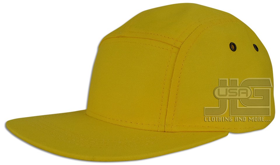 5 Panel Solid Camo Strap-back Adjustable Leather Strap Cap Hat JLGUSA ...