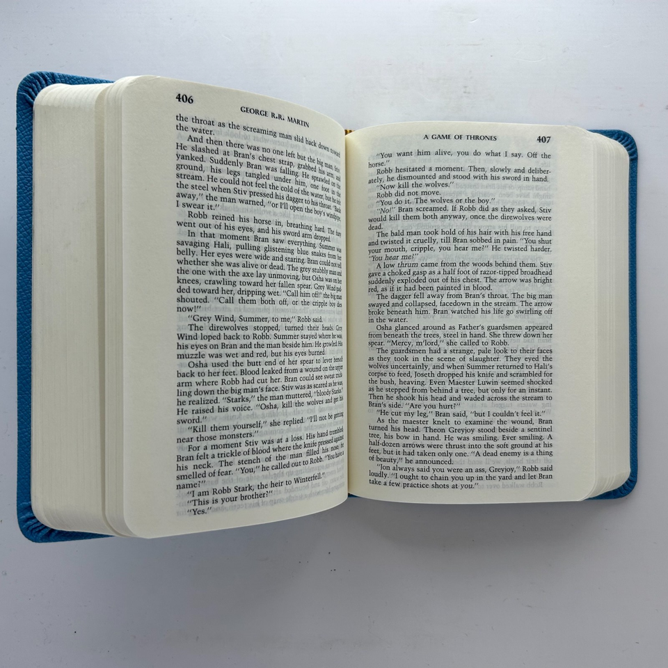 Game of Thrones Leather Bound Bantam 2015 GRRM Special Edition Book | eBay