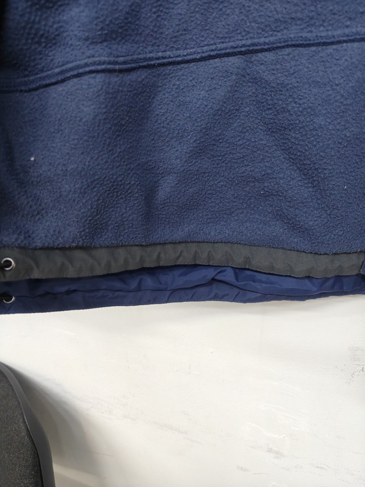 VINTAGE COLUMBIA FLEECED LINED JACKET - MENS LARGE- NAVY BLUE - COAT ...