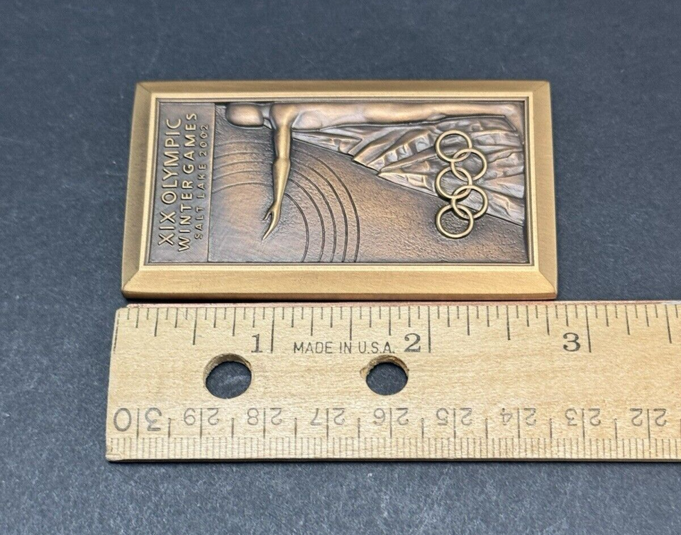 SALT LAKE CITY WINTER OLYMPIC PARTICIPATION MEDAL ORIGINAL BOX O.C ...