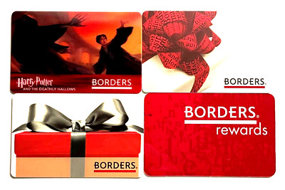 BORDERS BOOKS - 4 Gift Cards, NEW/MINT & Ships FREE | eBay
