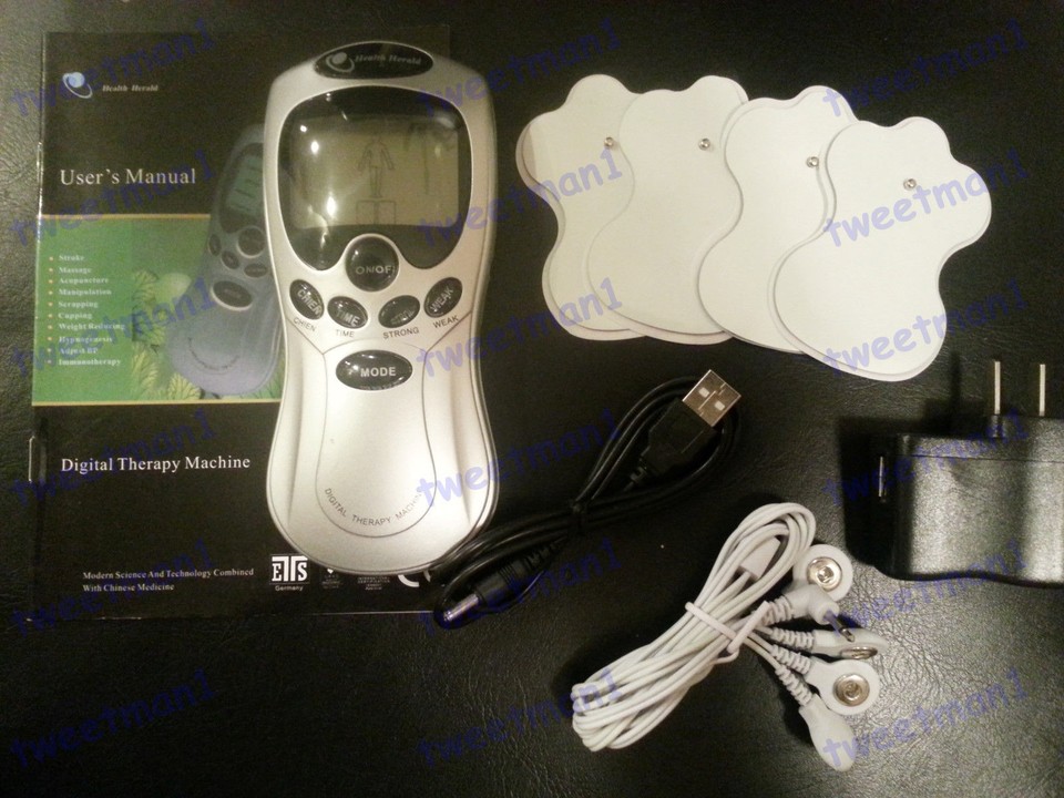 Tens Style Digital Therapy Machine Massager NEW 4 Pads, AC Power | eBay