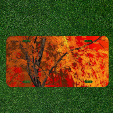 Custom Personalized License Plate Auto Tag With Amazing Fall Flowers ...