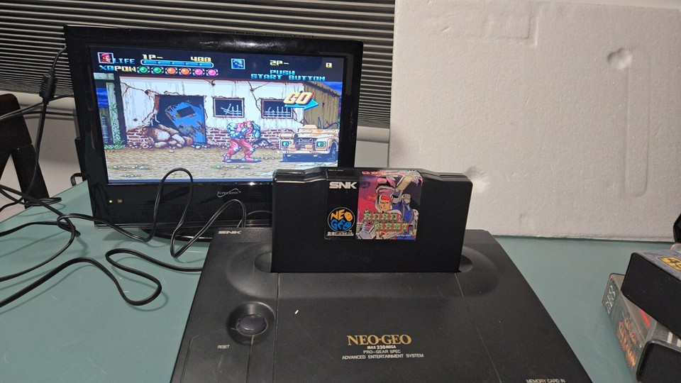 SNK NEO GEO AES Console In Box + 4 Games Tested And Working!! Read ...