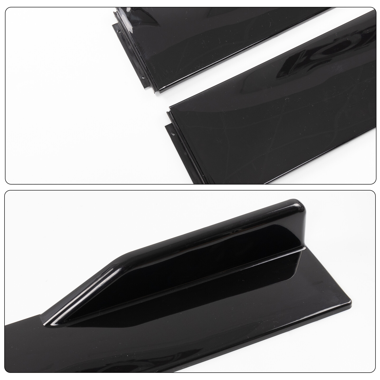 Universal 2.2m 86.6" Car Side Skirt Extension Rocker Panel Splitter Lip ...