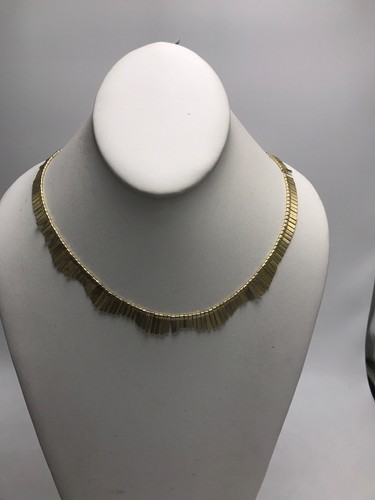 $44.50 THE LOFT GOLD TONE LINEAR DROP NECKLACE S53 | eBay