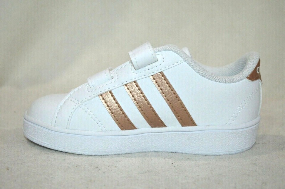 adidas Baseline CMF INF White/Copper Girl's Toddler Sneaker - Size 10K ...