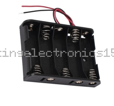 1PCS Plastic Battery Storage Case Box Holder For 5 X AA 5xAA 2A 7.5V ...