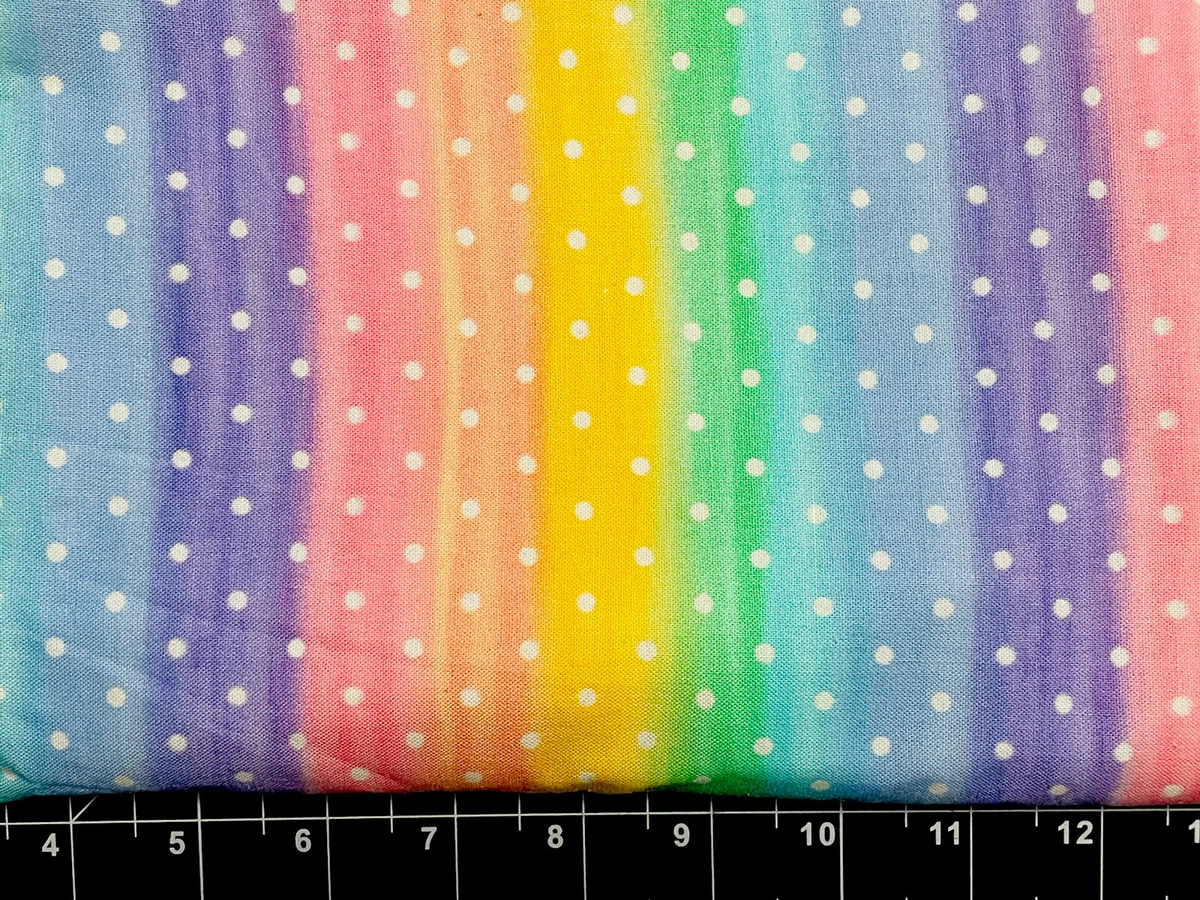 Rainbow Dots Fabric