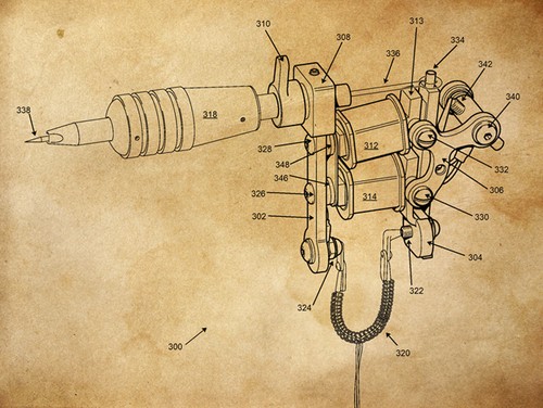 Vintage Tattoo History Tattoo Machine 1891 Patent 14 x 11" Photo Print ...