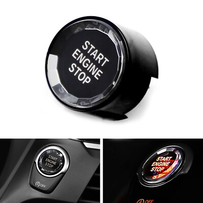 Black Trim Crystal Engine Push Start/Stop Button For 14-up BMW F/G ...