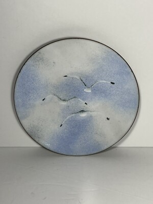 Vintage Norman Brumm Enamel Copper Plate SEAGULLS Signed | eBay