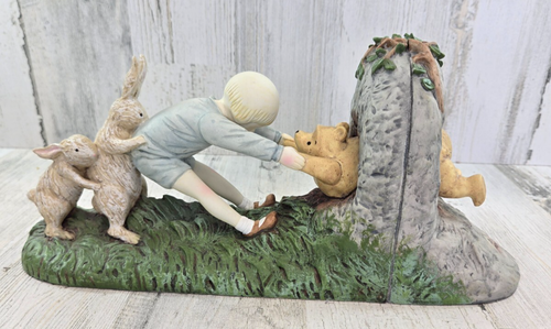 Winnie The Pooh Bookends Christopher Robin Pooh Rabbits with Box ...