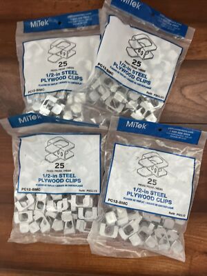 MiTek QTY 100 USP 1/2" Steel Plywood Clips PC12-BMC FREE SHIPPING | eBay
