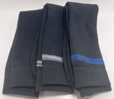 3 Pair Black Hanes X-TEMP Warmest Outdoor Wool Crew Socks Size Men 9-12 ...