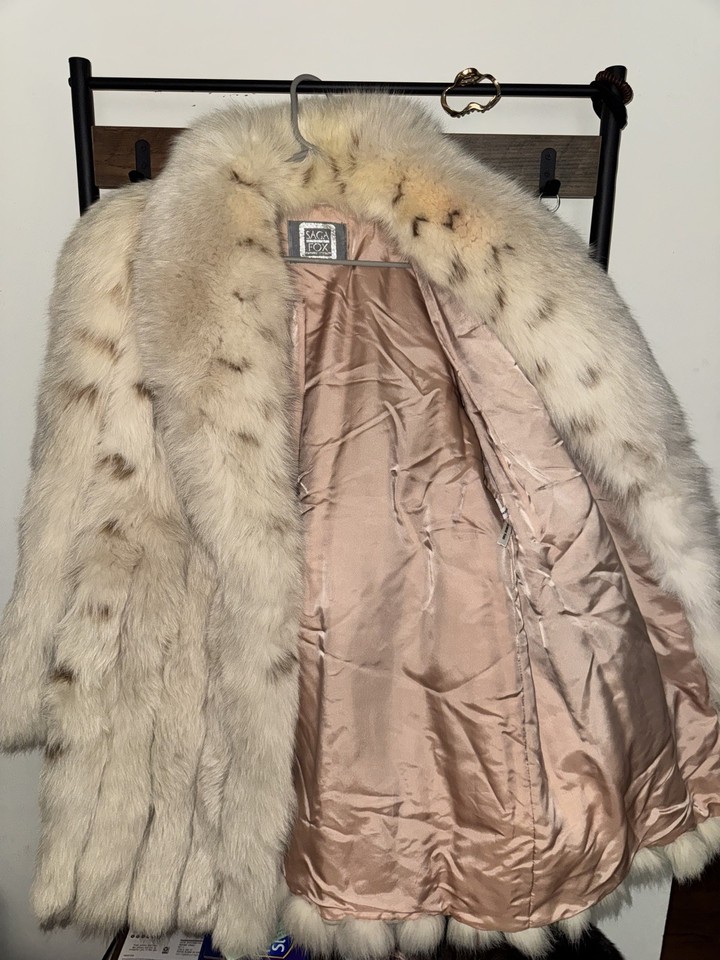 Saga Fox Silver Tag Fox Fur Coat Size M Good Condition Korea | eBay