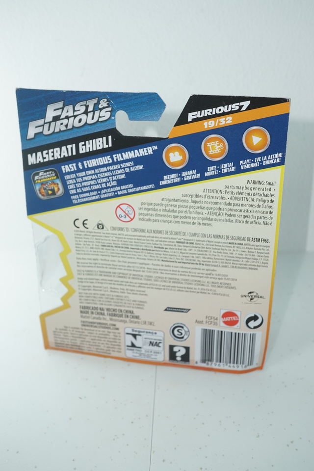 Mattel Fast & Furious Maserati Ghibli Race Car Diecast 1-55 scale MOC ...