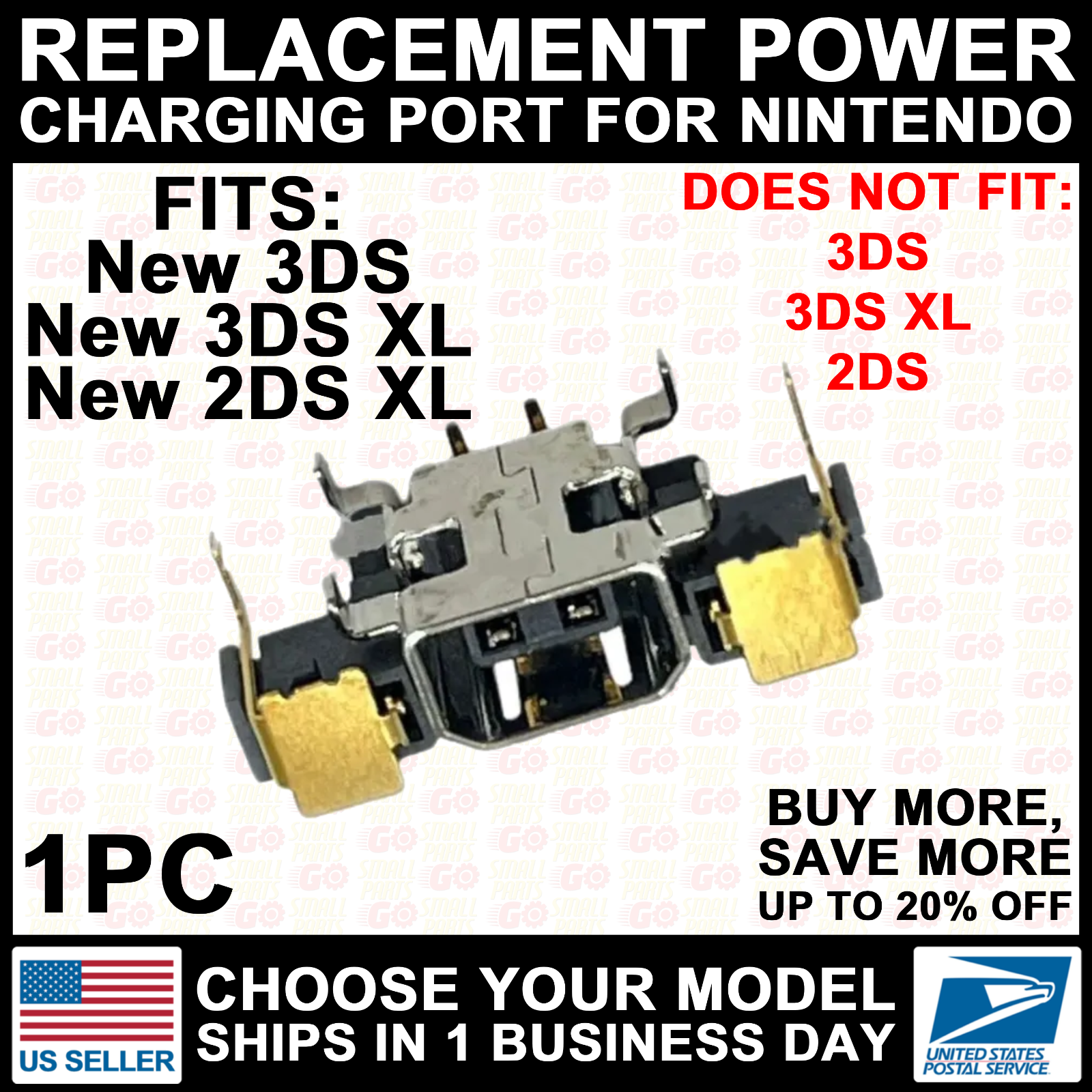 Charging Port Power Socket For New/3DS/2DS/DSi/XL/Wii U Gamepad/GBA SP ...