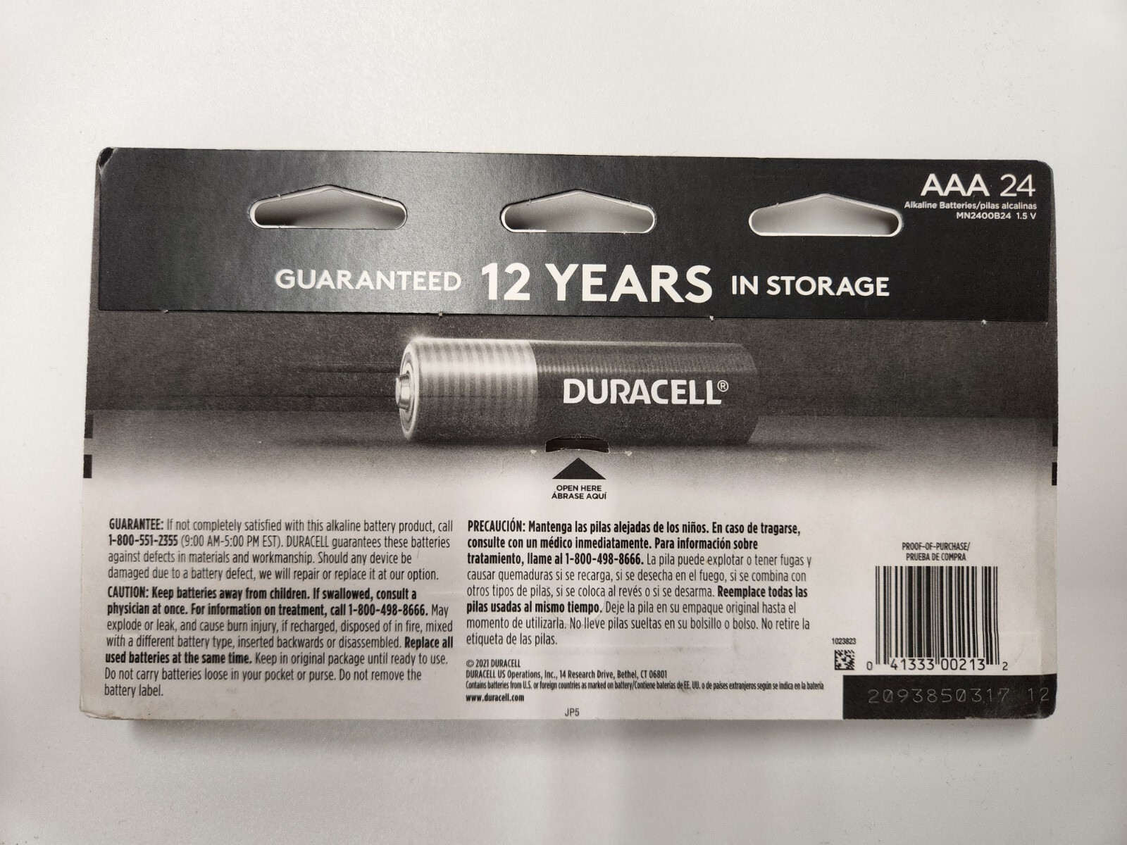 Duracell AAA ALKALINE BATTERIES Pack of 24 - EXPIRATION Mar.2036 ...
