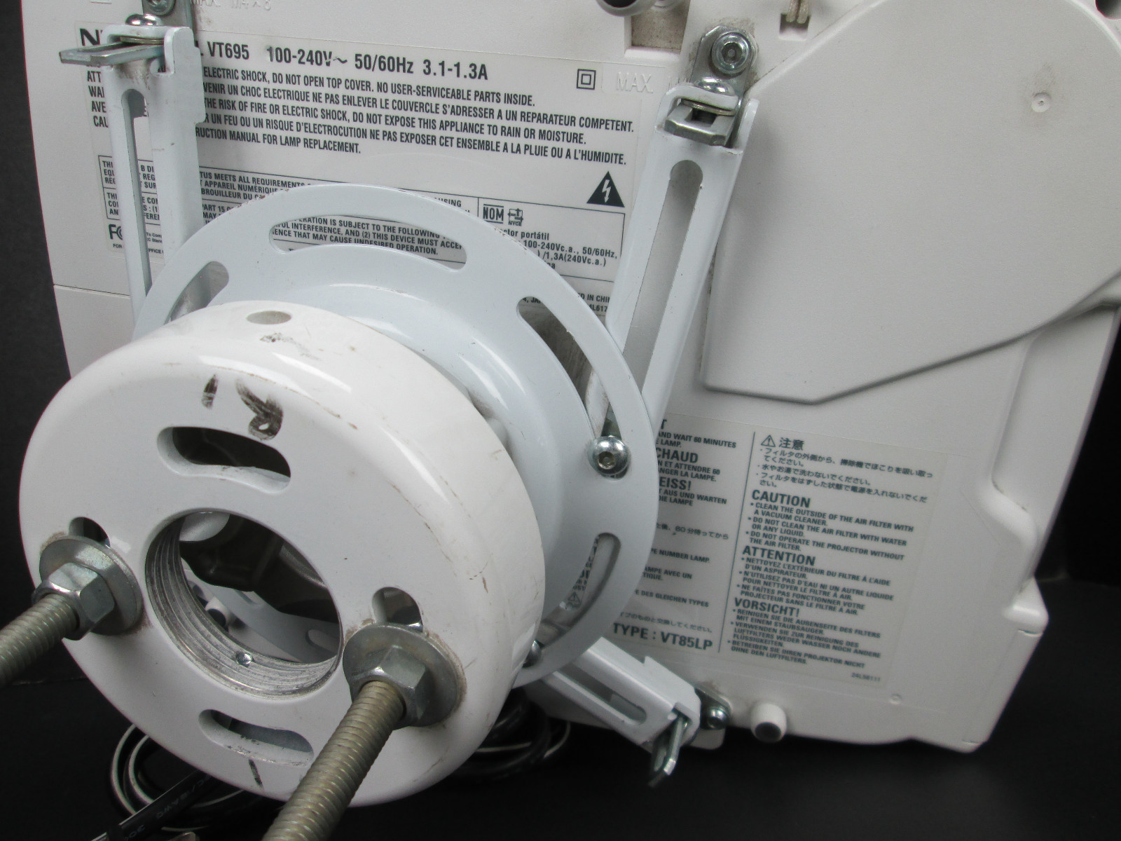 NEC VT695 LCD Projector with Ceiling Mount Home Theater School Office ...