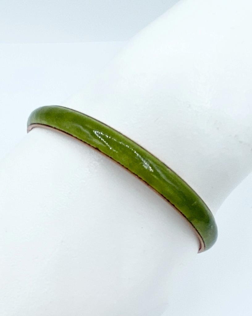 Vintage Matisse Renoir Vibrant Green Enamel Bangle Br… - Gem