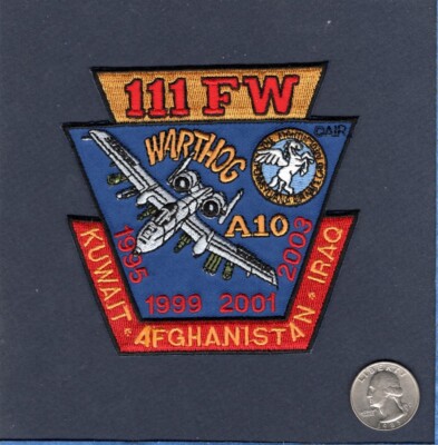 111th FW 103rd FS PA ANG A-10 THUNDERBOLT CENTCOM USAF Squadron Patch ...