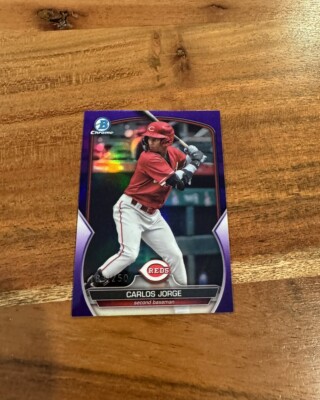 Carlos Jorge 2023 Bowman Draft Chrome Purple Refractor /250 Rookie ...