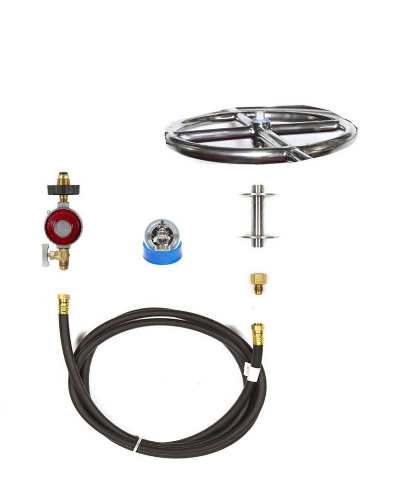 FR_CK 6", 12", 18" or 24" Complete Basic Wood to Propane Fire Pit ...