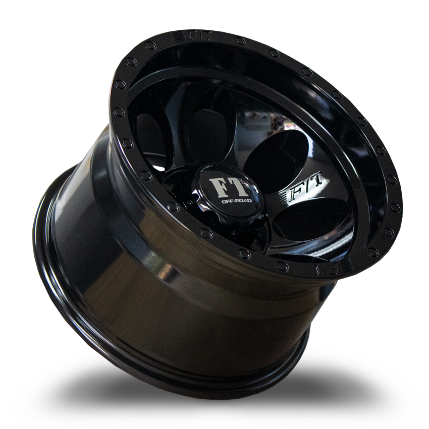 4 ~ 16x10 Full Throttle FT5096 5x127 (5x5") gloss black wheels -44mm | eBay