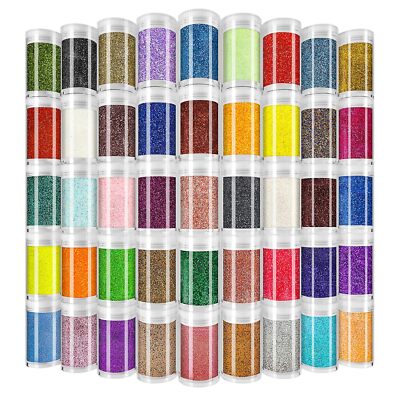Fine Glitter 45 Colors Set, Holographic Glitter Powder for Tumblers ...