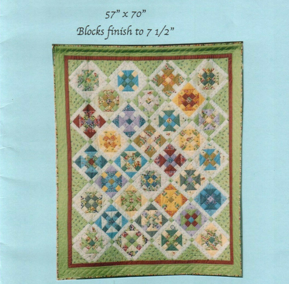 Hole in the Garden Gate Quilt Sewing Pattern 7 1/2 Blocks 57 x 70 Full ...