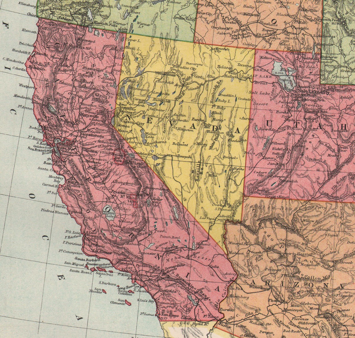Map Of California Nevada Arizona CaliforniaPrehistory.com - Map Of