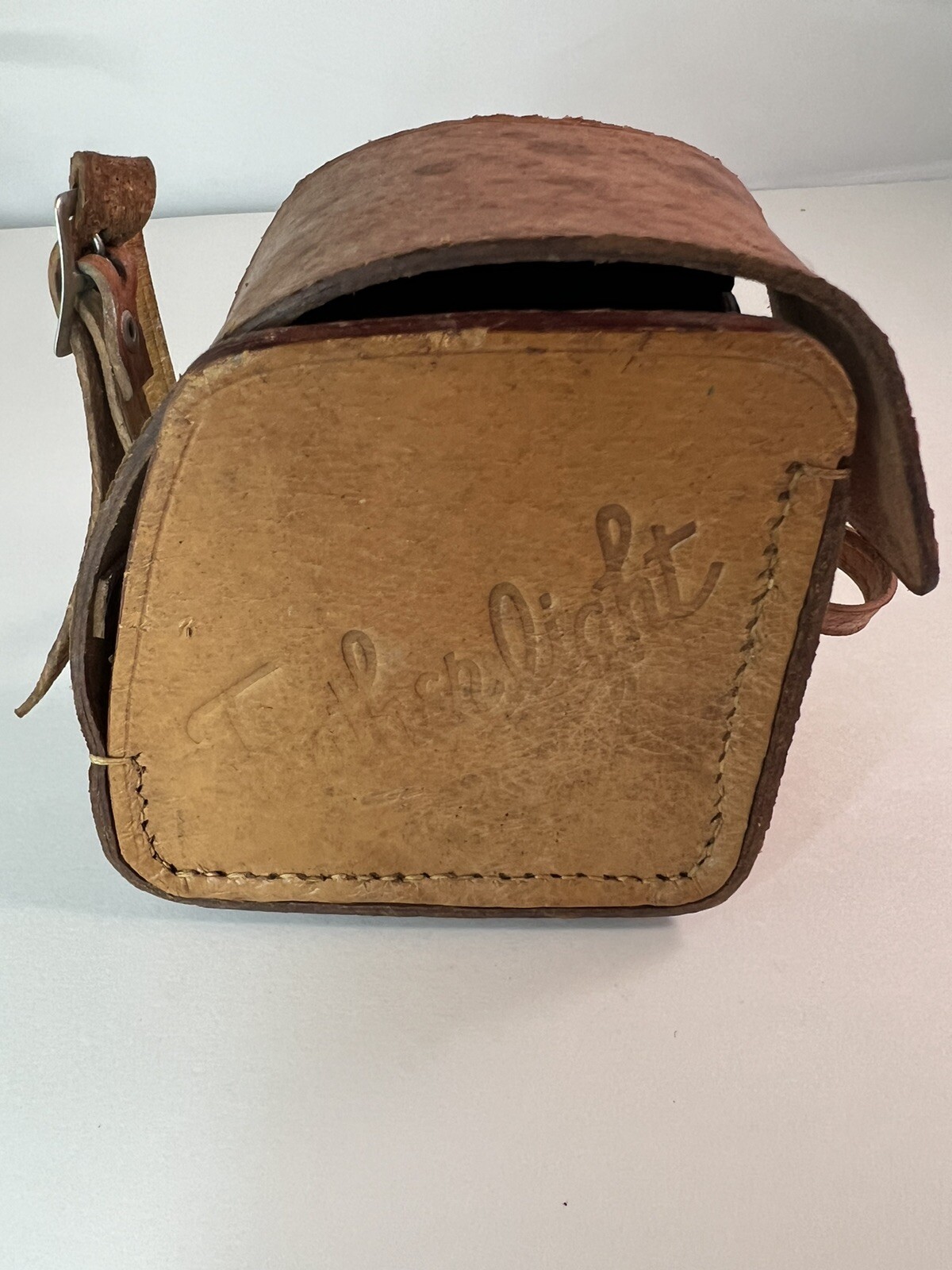 Vintage Featherlight Leather Fishing Fly Reel Case With Strap Japan | eBay