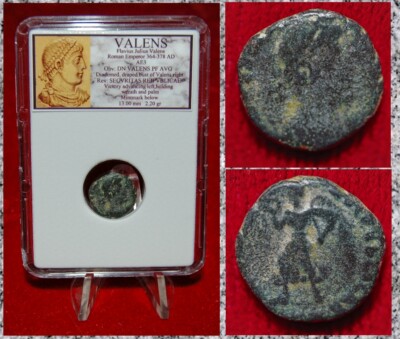 Ancient Roman Empire Coin VALENS Victory Advancing With Wreath | eBay