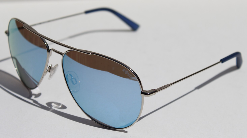 REVO Spark Sunglasses POLARIZED Chrome/Blue NEW NO BOX 1081-03 Aviator ...