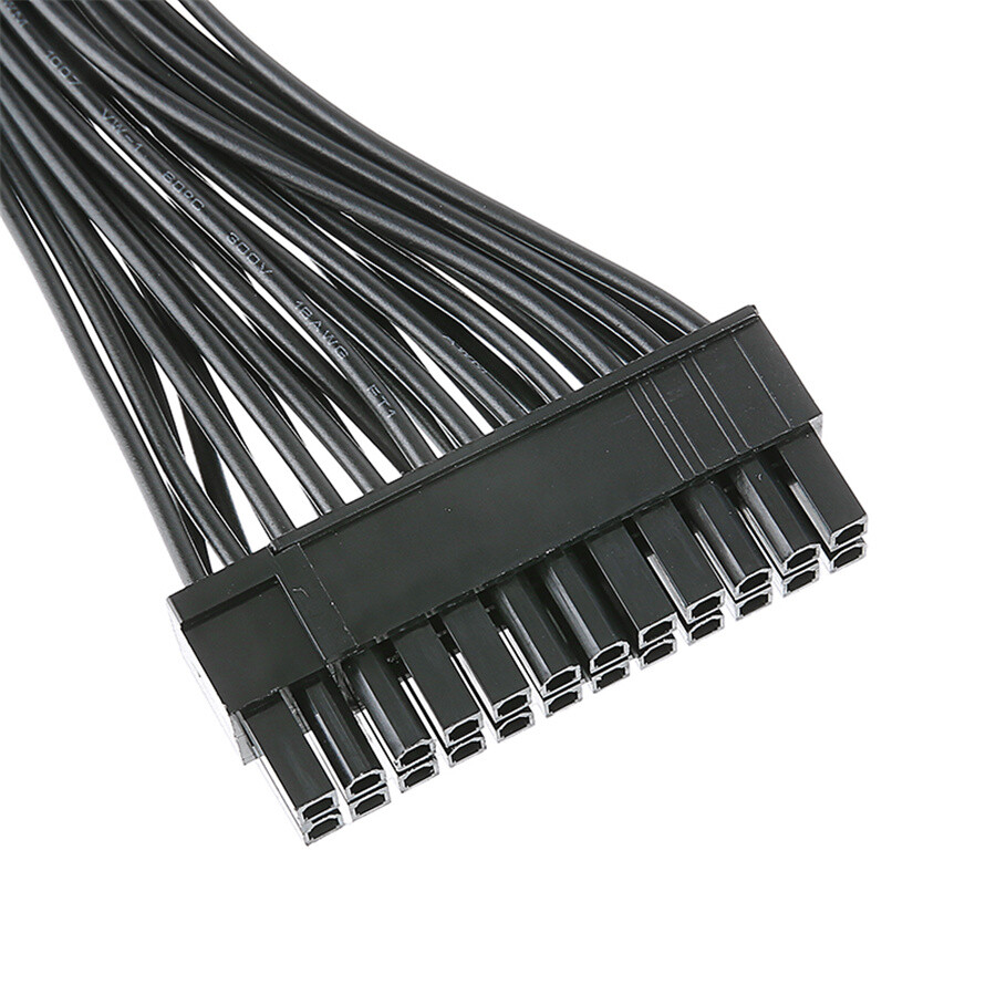 1pcs 30cm 24pin Dual PSU Power Supply Splitter Adapter Cable For ATX ...
