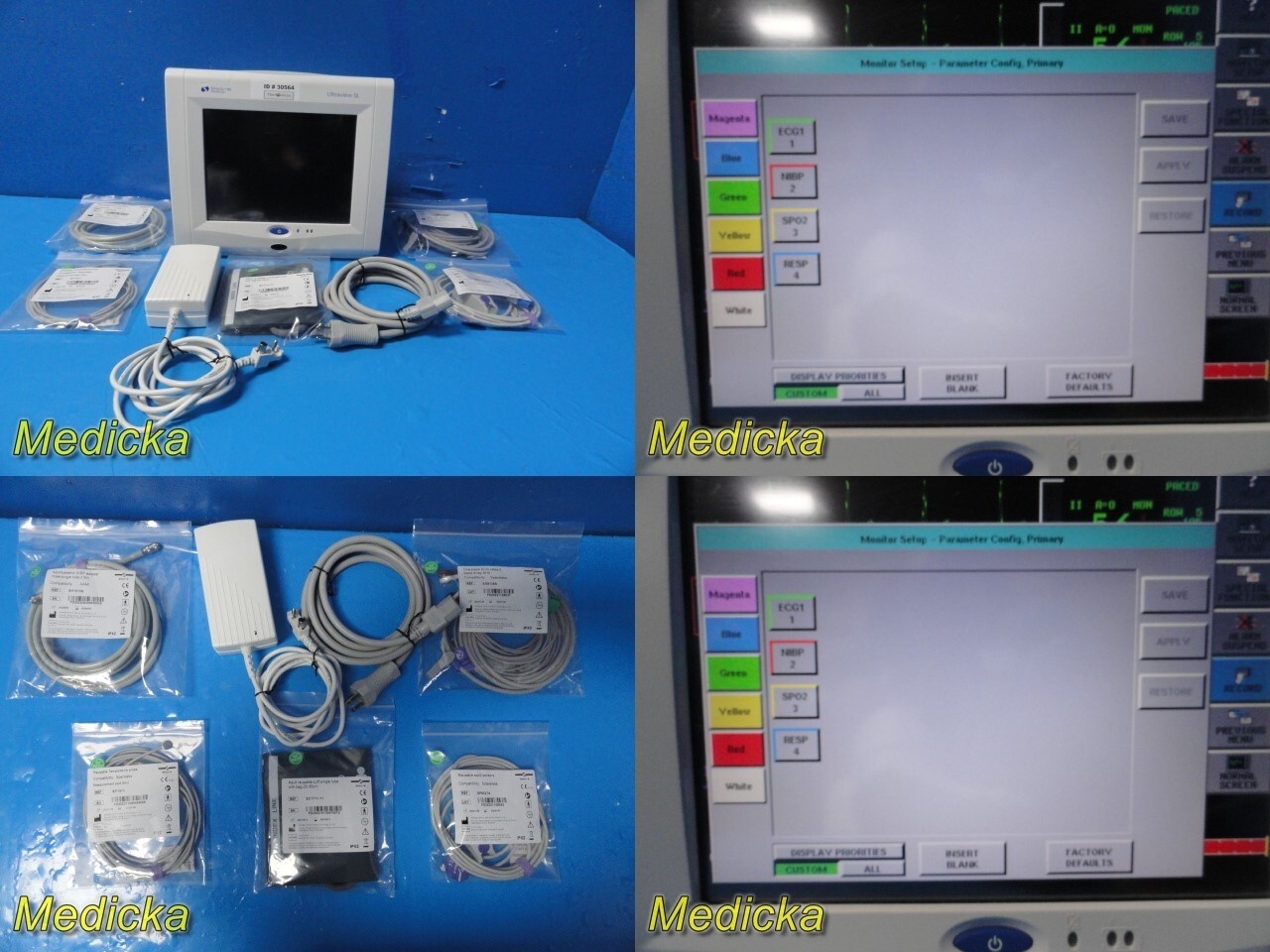 Spacelabs 91369 Ultraview SL Touch Monitor W/ PSU,Command Module,New ...