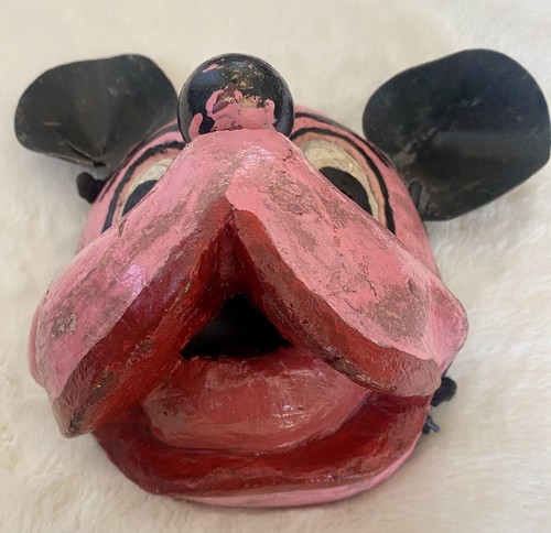 Antique Vintage Hand Carved Mickey Mouse Dance Mask from Palin ...