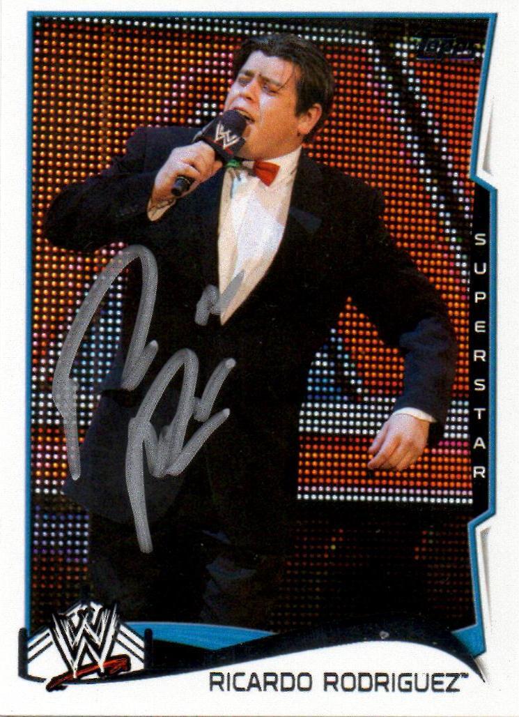 Ricardo Rodriguez WWE Autographed Trading Card Topps Wrestling 2014 ...