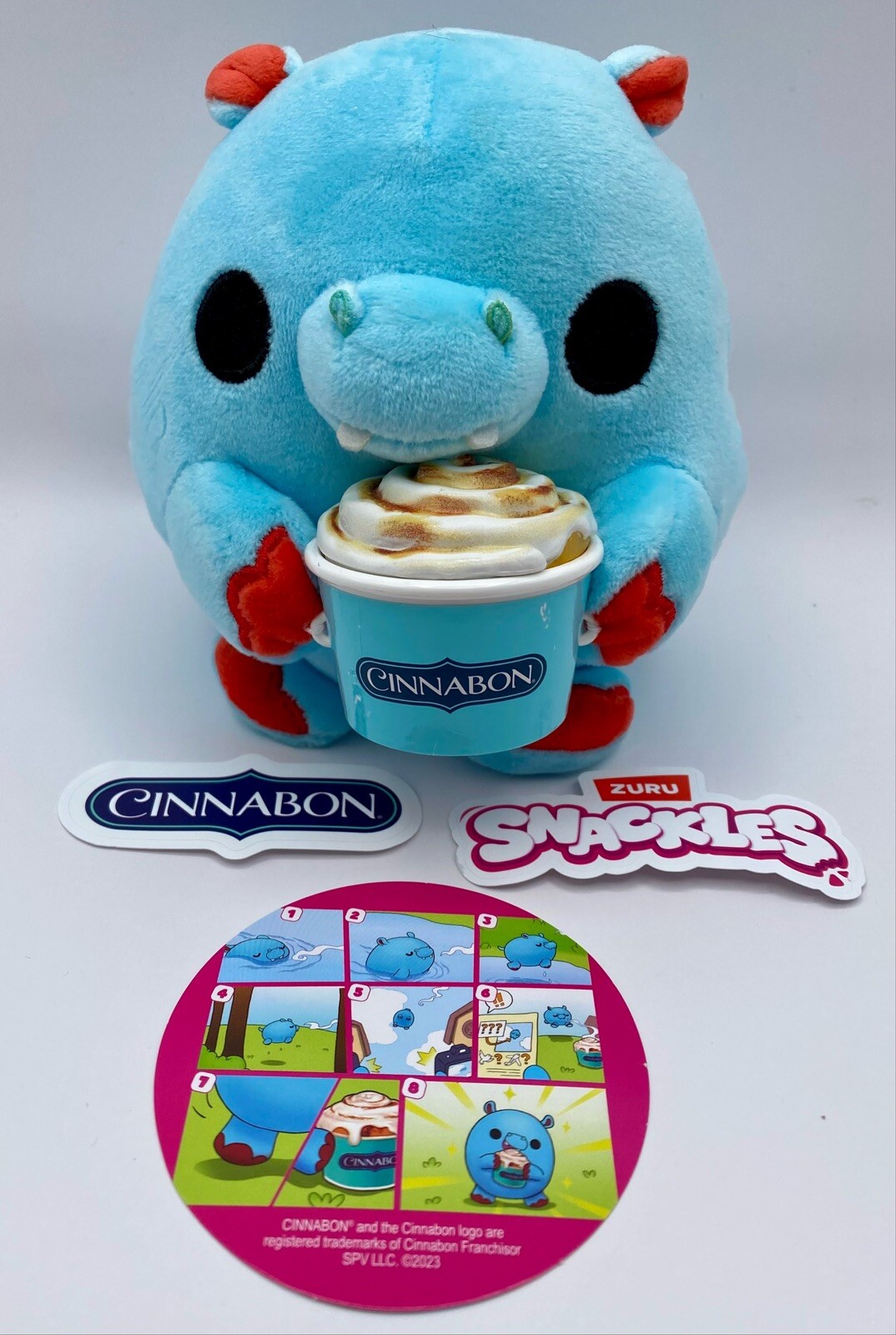 HUGH Cinnabon 5” Snackles Series 2 Zuru Plush BLUE HIPPO | eBay