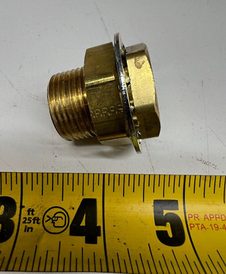 Parker 207ACBH-6 Brass Pipe Bulkhead Fitting with Nut 3/8 Female x 1 ...