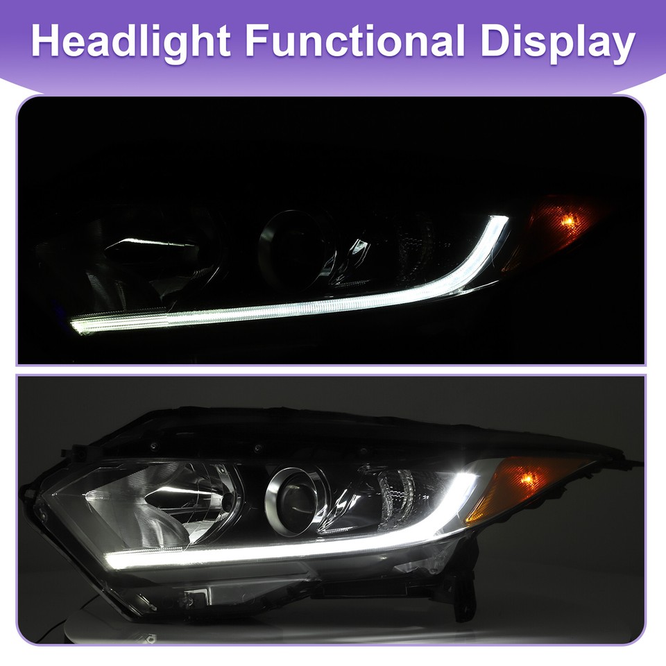 Pair Headlight Assembly Halogen w/ LED DRL For 2019-2022 Honda HRV HR-V ...