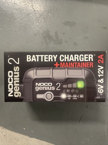 NOCO GENIUS2, 2A Smart Car Battery Charger, 6V and 12V Automotive ...