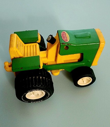 Vintage 1970s Tiny Tonka Farm Tractor 811002 - Green & Yellow, Pressed ...