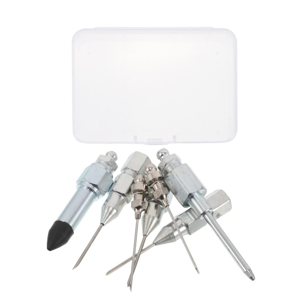 7 PCS Grease Gun Needle Attachments - Include Grease Nozzle Needle ...